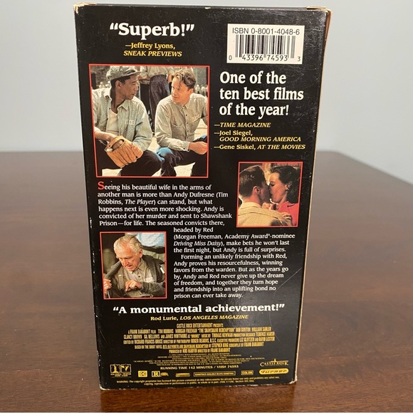 Media | Vintage The Shawshank Redemption Vhs 1995 Classic Very Good ...